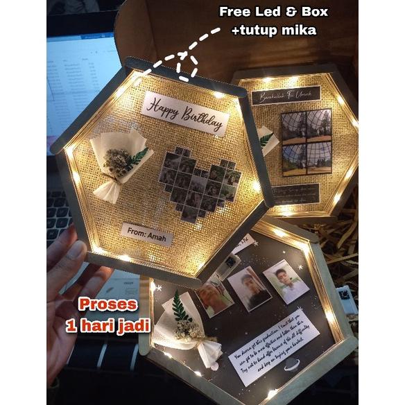 Jual New - , Proses 1 hari jadi Flowers In Frame Ter Kado anniversary / Kado ulang tahun / Kado ...