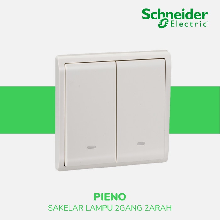 Jual Schneider Saklar Lampu 2 Gang 2 Arah Fluoresen Pieno E8232L2F_We ...