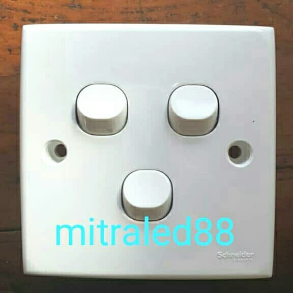 Jual saklar lampu sakelar triple/3gang isi 3 1arah 2arah | Shopee Indonesia