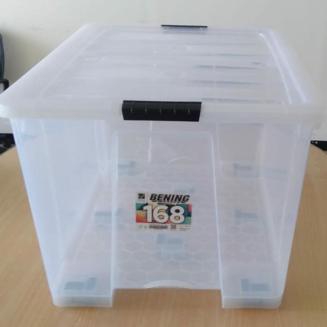 Jual Keranjang !! Container Box Bening 168 Liter Ezy Roda Transparan ...