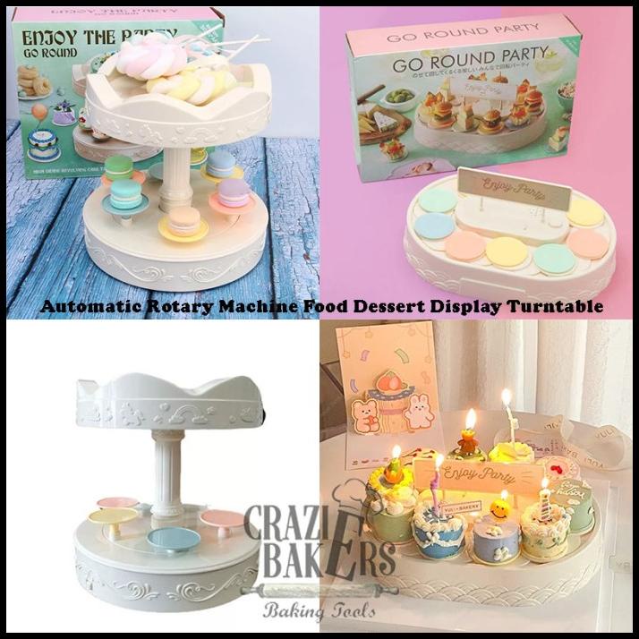Jual Automatic Rotary Machine Food Dessert Display Turntable | Shopee ...