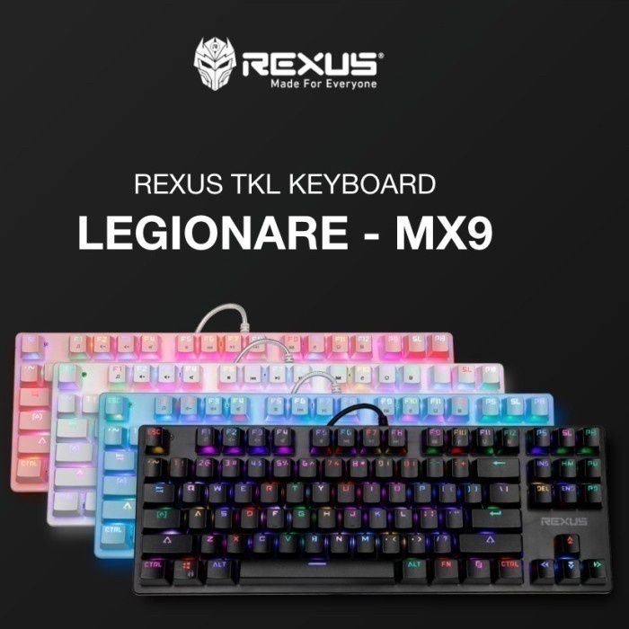Jual Ready Rexus MX9 Legionaire TKL Mechanical Gaming Keyboard ...