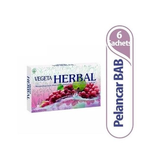 Jual Vegeta Fiber Anggur Merah Herbal Box 5 gr x 6 Sachet | Shopee ...