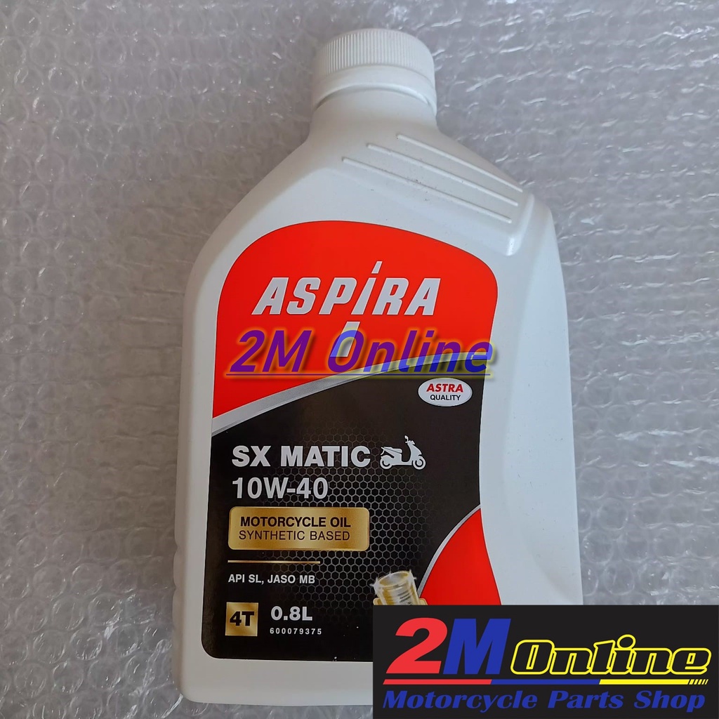 Jual Mdr Oli Mesin SX Matic 10W-40 API SL JASO MB Aspira 800ml | Shopee ...