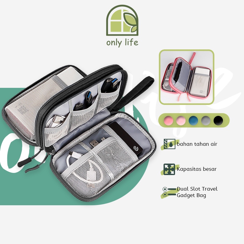 Jual Tas Handphone Tas Power Bank Travel Organizer Pouch Hp Tas Gadget ...