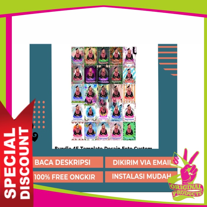 Jual PROMO BUNDLE 45 TEMPLATE DESAIN FOTO CUSTOM MODEL BINGKAI UCAPAN ...
