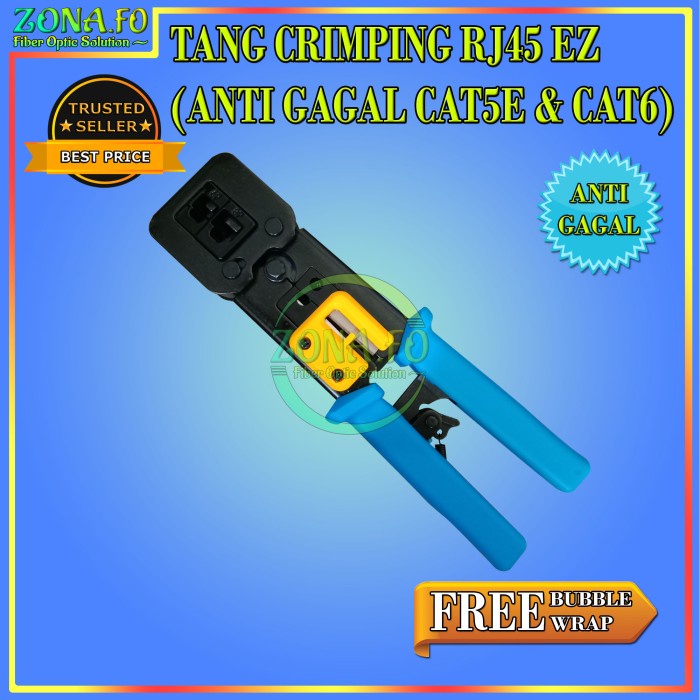 Jual TANG KRIMPING RJ45 EZ ANTI GAGAL CAT5E CAT6 CRIMPING TOOL LAN RJ45 ...