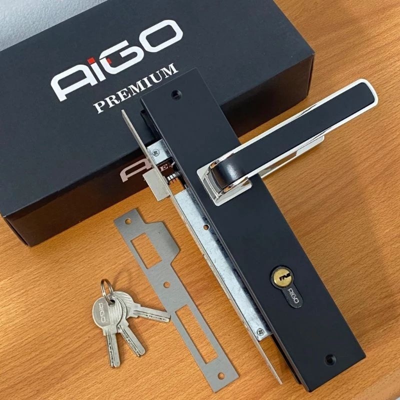 Jual Handle pintu kamar aigo gagang ongkel pintu kantor set kunci 1 ...