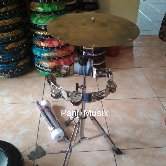 Jual Tamborin - Stand Simbal Marawis Markis Tamborin Stenlis Paket ...