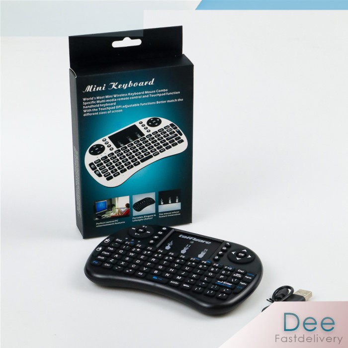 Jual MINI KEYBOARD WIRELESS I8 2.4G HANDHELD KEYBOARD - AIR MOUSE ...
