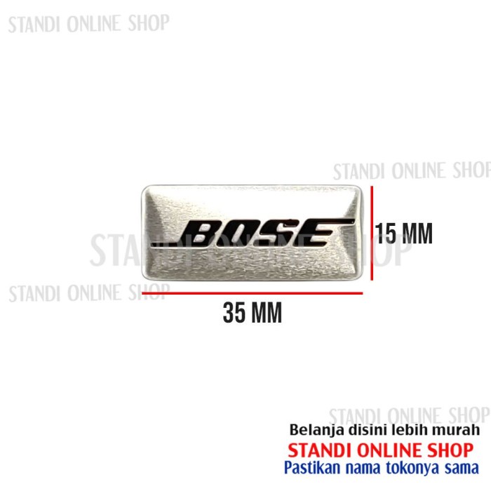 Jual Emblem Aluminium Sticker Decals 3D Logo Bose Panjang Audio Speaker ...