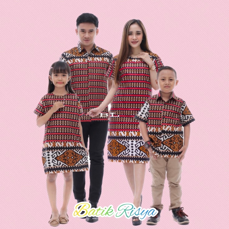 Jual PAKET SERAGAM KELUARGA IBU BAPAK ANAK - KEMEJA DRESS BATIK TENUN ...
