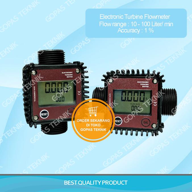 Jual Electronic Turbine Flowmeter, Flow Meter Digital K24 | Shopee ...