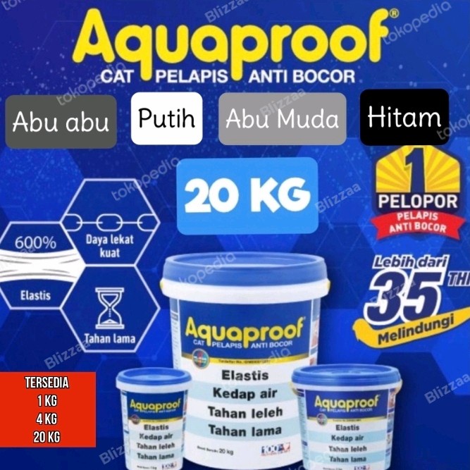 Jual Promo Aquaproof Pail 20Kg Waterproof Anti Bocor 20 Kg Warna Asli ...