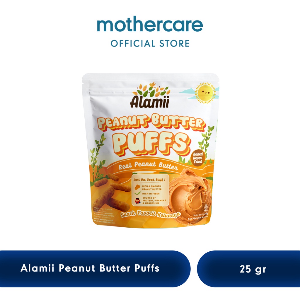 Jual Alamii Peanut Butter Puffs 25 - Cemilan Sehat Anak Rasa Selai ...