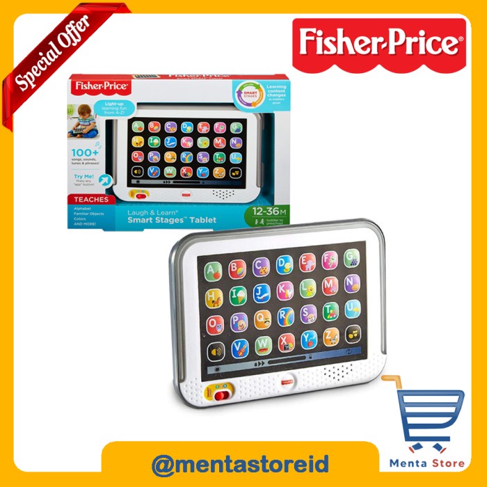 Jual Promo Fisher Price Laugh & Learn Smart Stages Tablet Grey Mainan ...