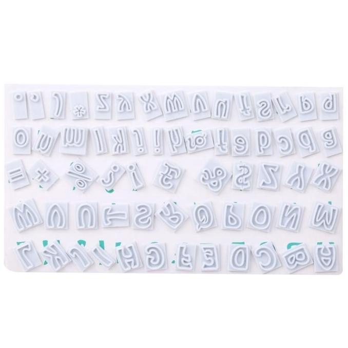 Jual ALPHABET BESAR KECIL 64Pcs Set Cetakan FONDANT STAMP Adonan Kue ...