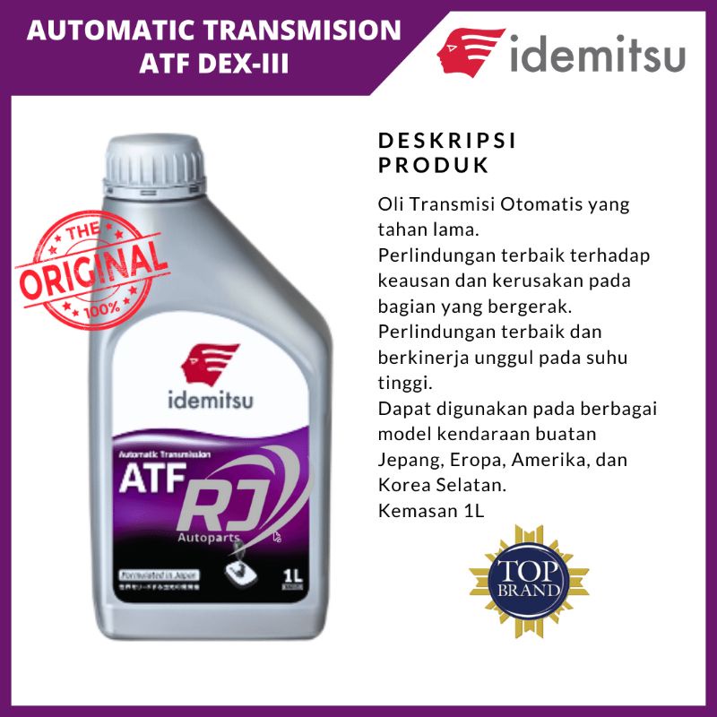 Jual OLI TRANSMISI MOBIL MATIC IDEMITSU ATF 1 LITER | Shopee Indonesia