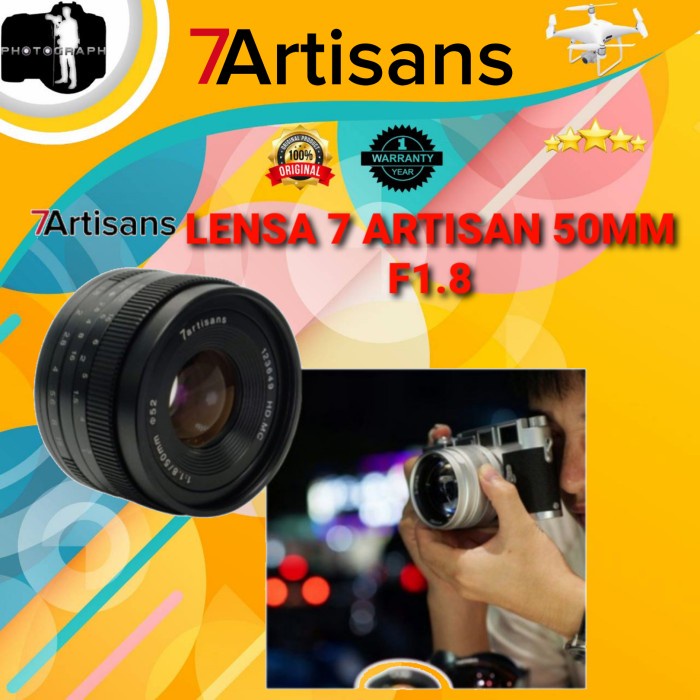 Jual Lensa 7Artisans 50mm f1.8 / 7 Artisans 50mm for fuji,canon dan ...