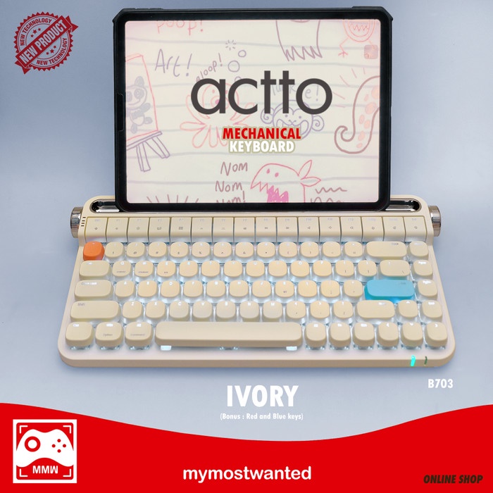 Jual Ready Keyboard Mechanical Premium ACTTO backlit typewriter switch ...