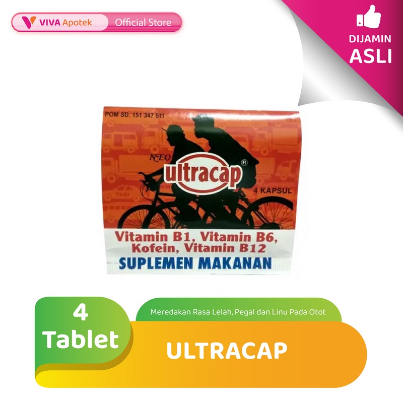 Jual Ultracap Meredakan Rasa Lelah, Pegal dan Linu Pada Otot (4 Tablet ...