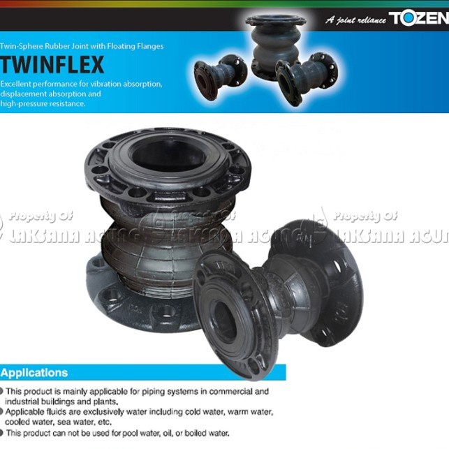 Jual New Ori Flexible Rubber Tozen 2 Inch Flexible Rubber Twinflex 2 ...