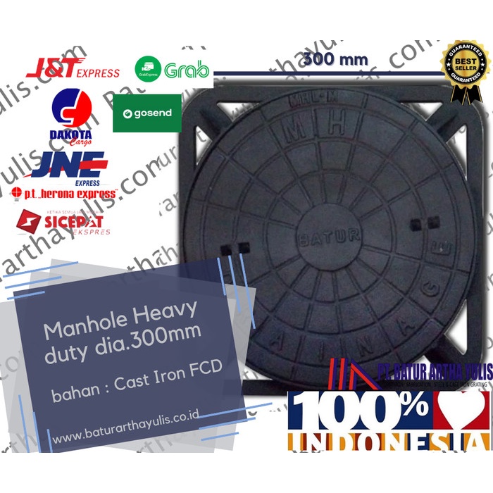 Jual Manhole Heavy Duty Standart Cast Iron 300 Mm Ready | Shopee Indonesia