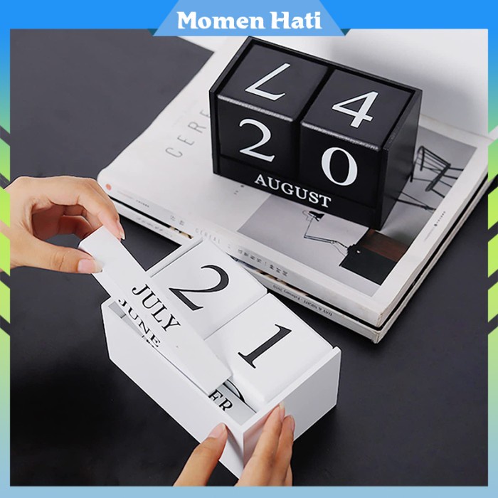 Jual KALENDER ABADI / KAYU MEJA CUSTOM KALENDER AESTHETIC DESK ...