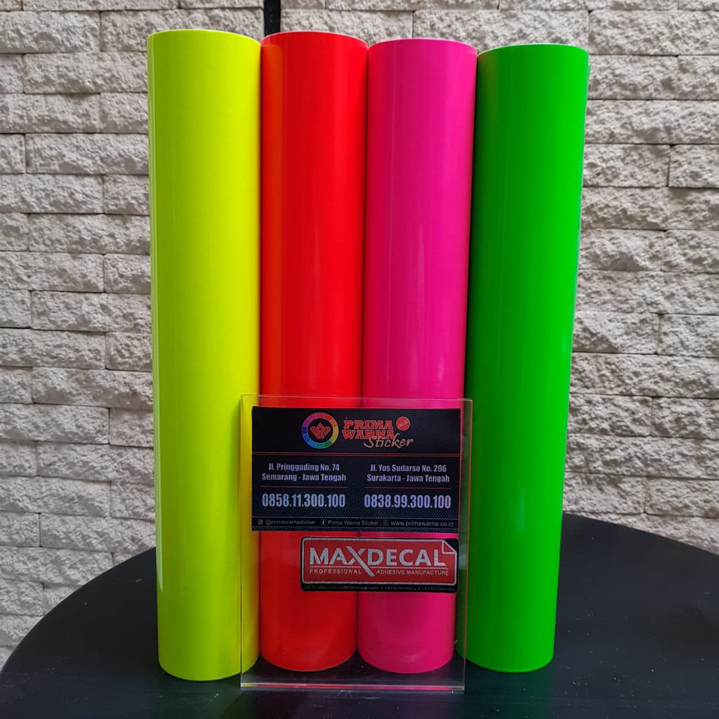 Jual MAXDECAL 7500 Sticker Skotlet Fluorescent Stabilo | Shopee Indonesia