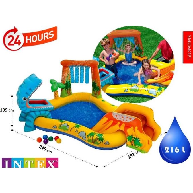 Jual Kolam Renang Anak Dinosaur Kids Play Center Swimming Pool INTEX 57444 | Shopee Indonesia