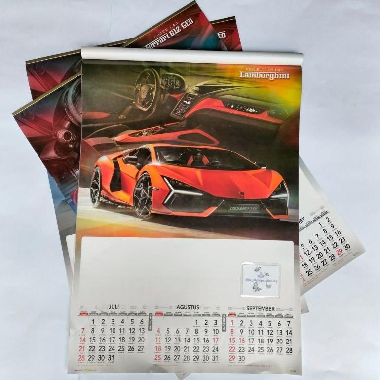 Jual kalender 2024 mobil sport triwulan 4 lembar 3 bulanan Ao 126 ...