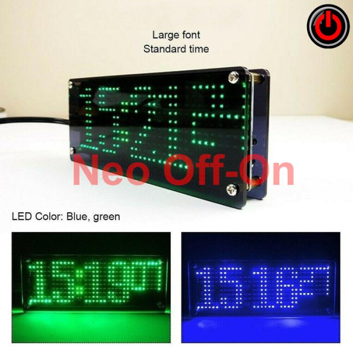 Jual Promo Diy Rakit Sendiri Smd Led Dot Matrix Digital Clock Kit Jam ...