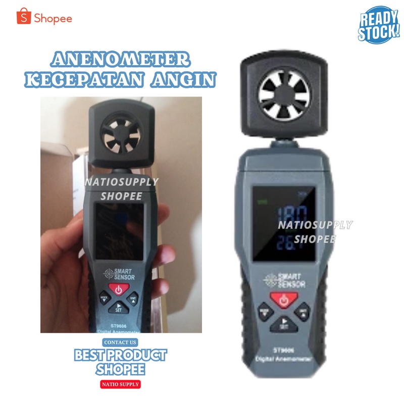Jual Anemometer Pengukur Kecepatan Angin Smart Sensor Digital - NMN ...