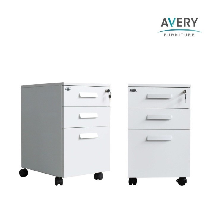 Jual Promo Laci Besi 3 Susun Mp002 Mobile Drawer / Pedestal Putih ...