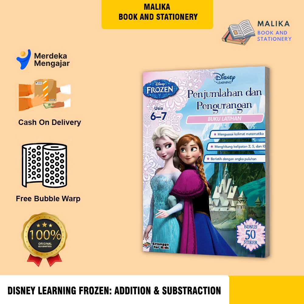 Jual Buku Aktivitas Belajar Anak Disney Learning Frozen Addition ...