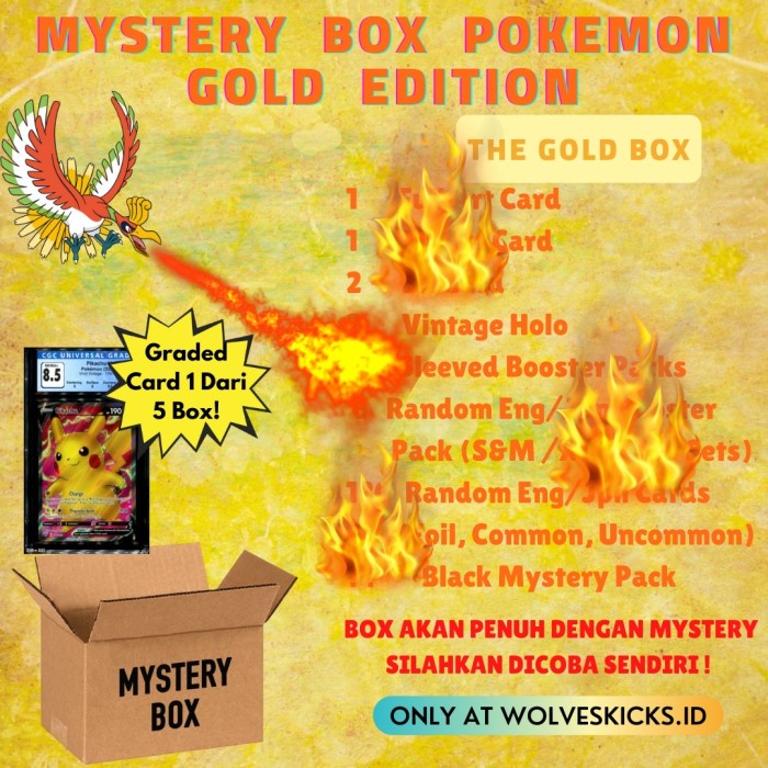 Jual Mystery Box Pokemon TCG English And Japan Original The Gold Box ...