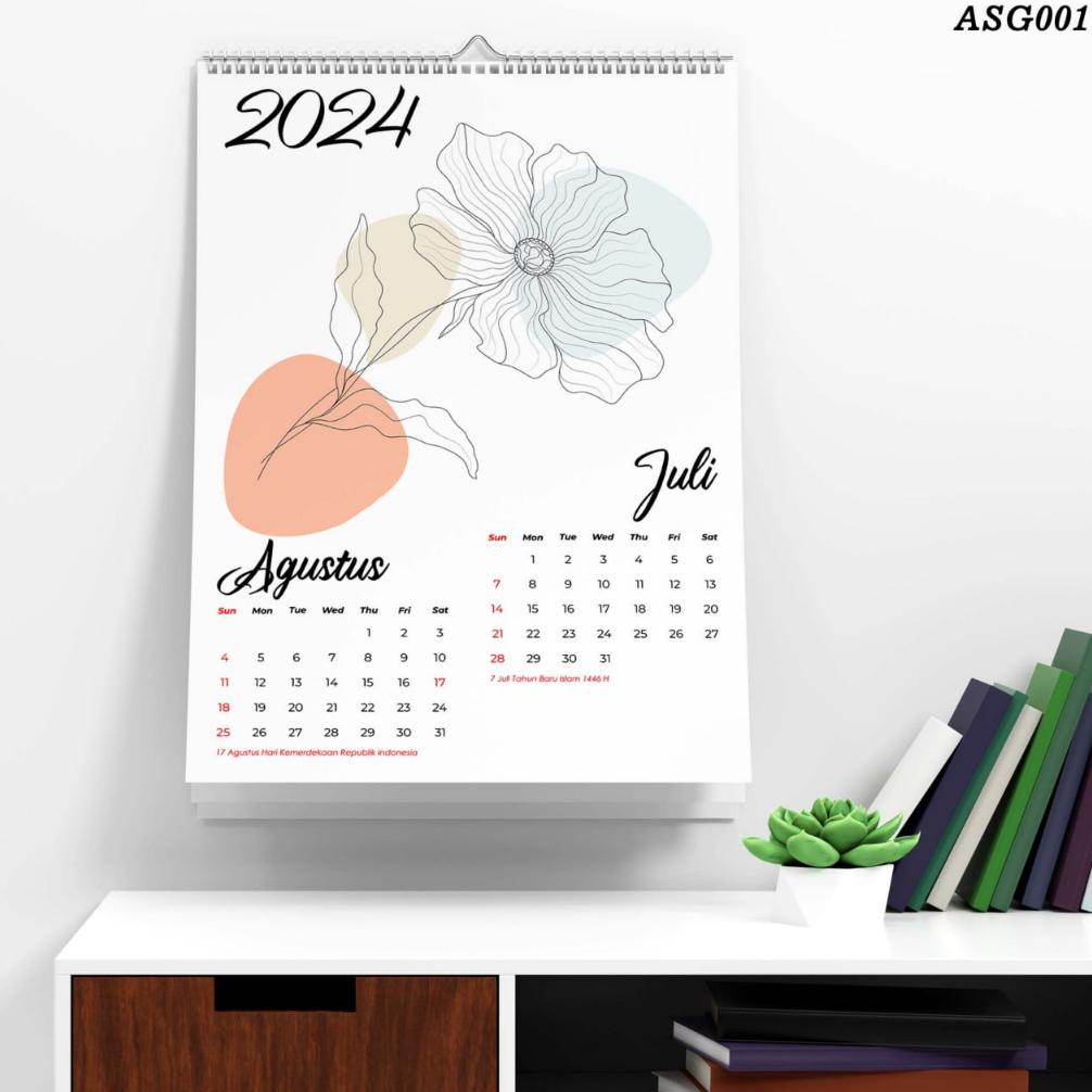 Jual [ZZR] KALENDER DINDING TAHUN 2024 KALENDER A3 FLOWER AESTHETIC ...