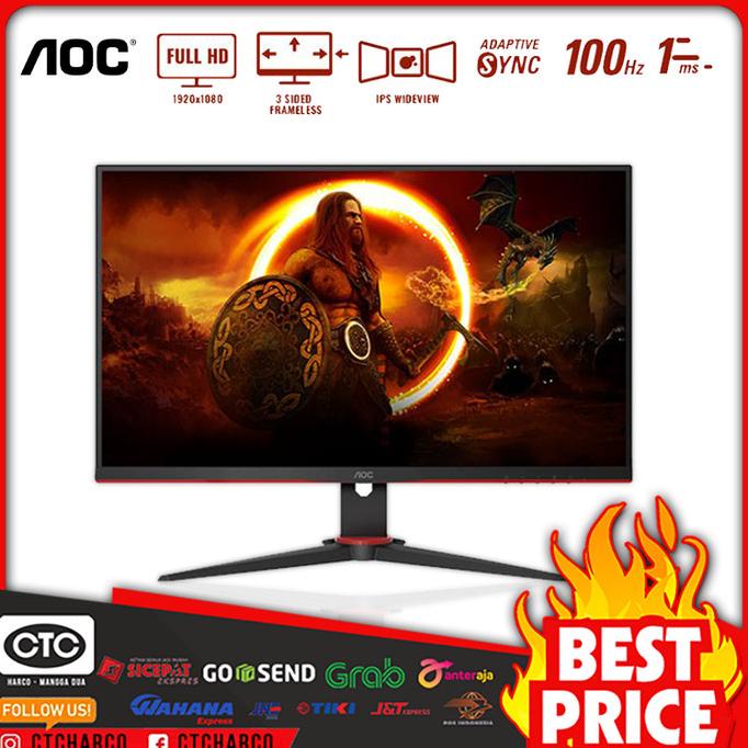 Jual Monitor Led Aoc 24G2E1 23.8" Ips 100Hz Fhd 1Ms Helgariandistore ...