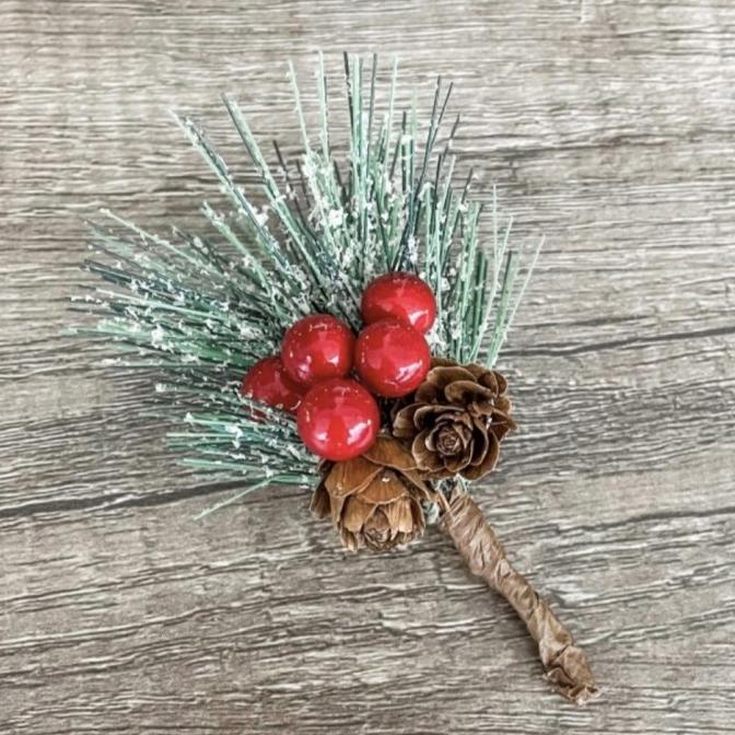 Jual Bunga Tusuk Cherry Pinus Salju Natal Hiasan Parcel Kado Bunga ...