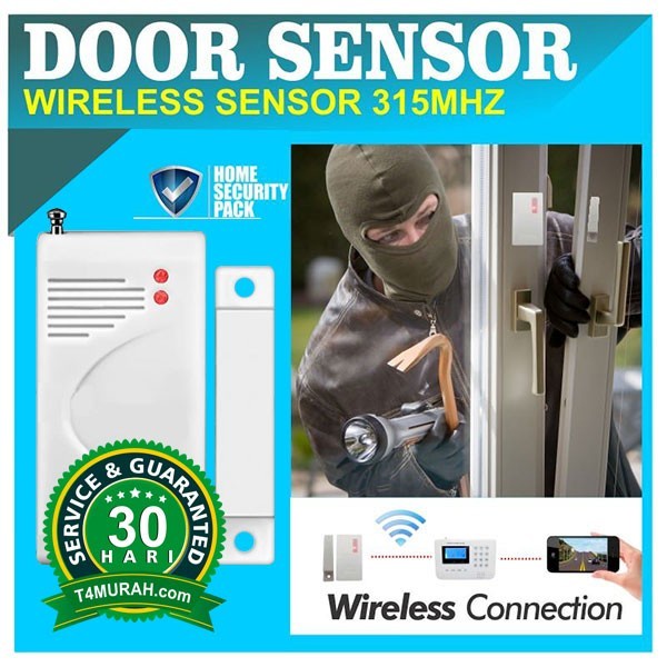 Jual HOME SECURITY ALARM VIA WIRELESS MAGNETIC SWITCH, SENSOR PINTU ...