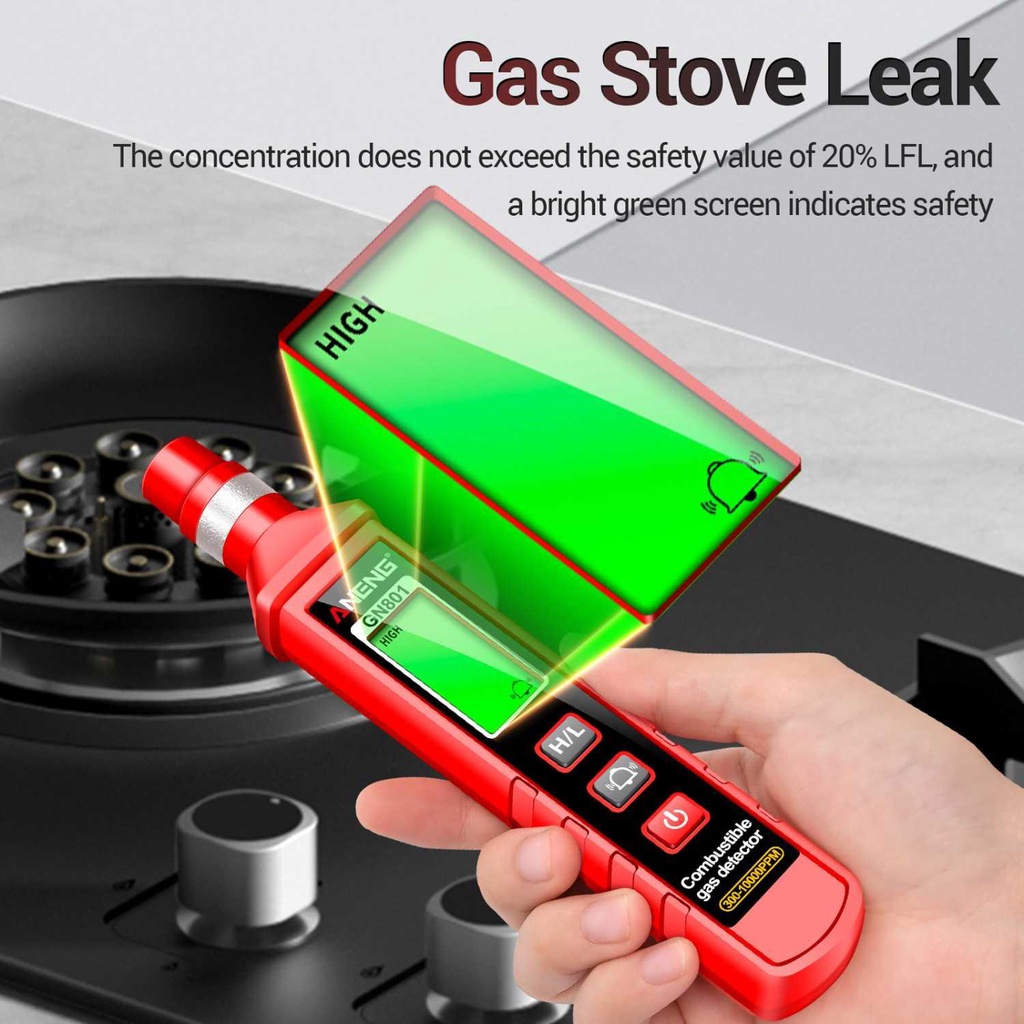 Jual Alat Deteksi Gas Bocor Combustible Detector 10000 PPM - GN801 ...