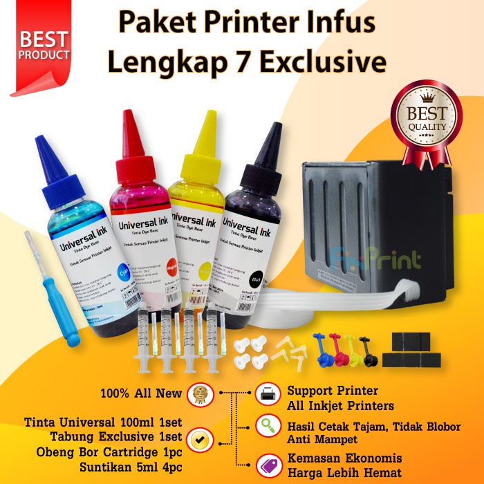 Jual Paket Lengkap Tabung Infus Hitam Premium Canon Hp - Tinta - Obeng ...