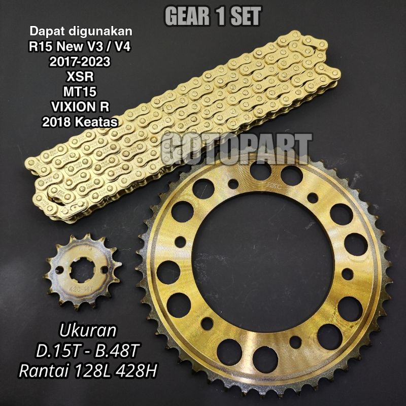 Jual Gear Gir set R15 V3 V4 2017 XSR MT 15 Vixion R 2017 gigi tarik gearset girset model sss R15 ...