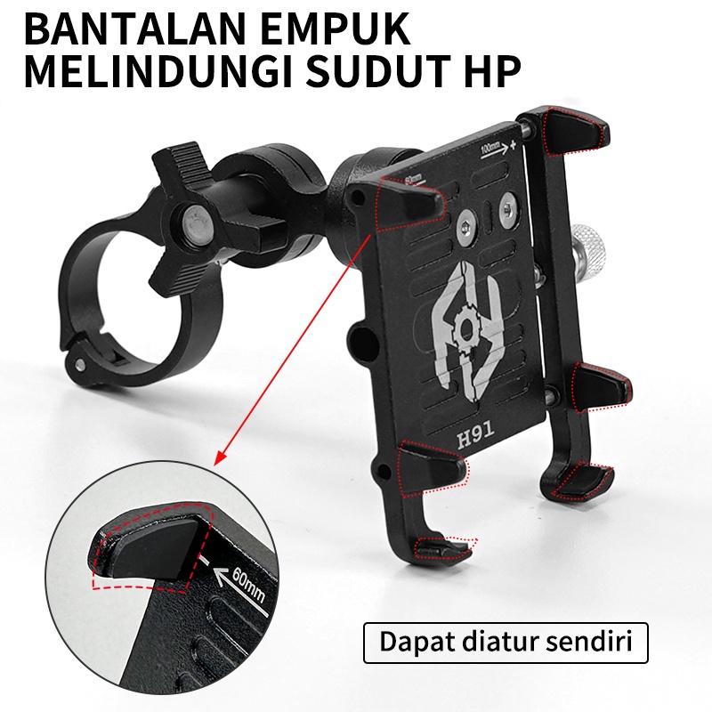 Jual Holder Hp Motor Full Besi Spion/Phone Holder Hp Motor Beat/Holder Hp Motor Stang/Tempat Hp ...