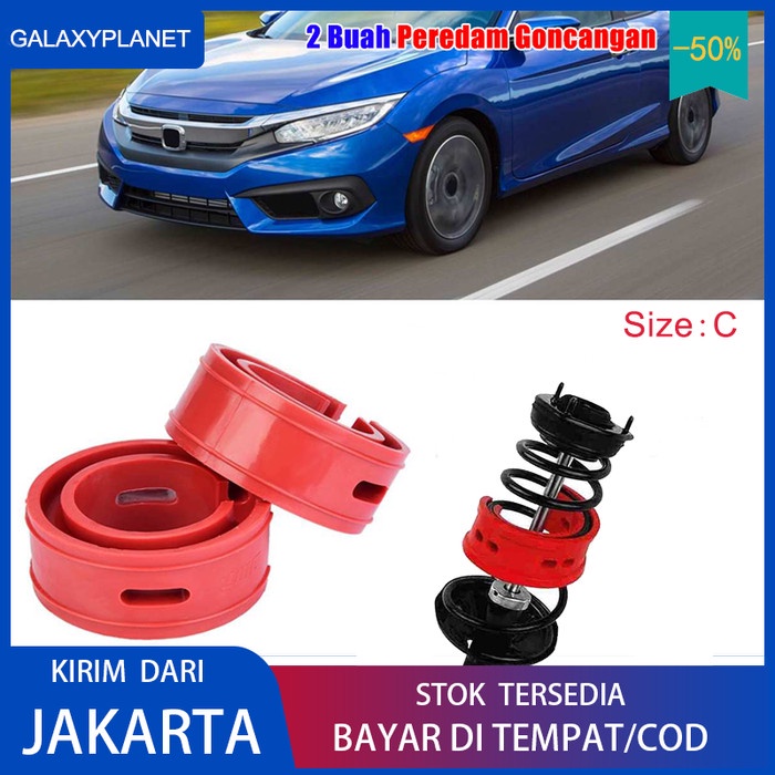 Jual 2 Buah Merah Warna Peredam Goncangan Mobil Bumper Auto Spring ...