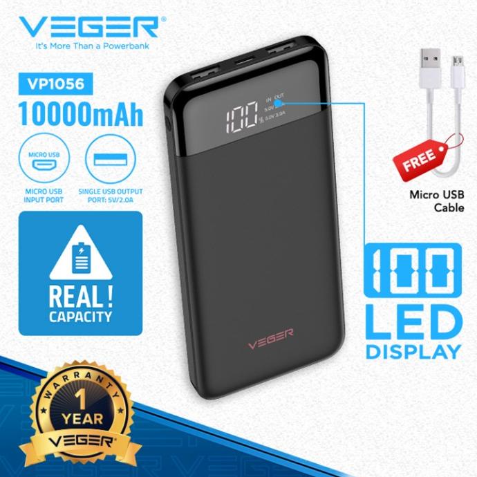 Jual Veger Slim Digi Power Bank 10000Mah Real Capacity - X101 Limited ...