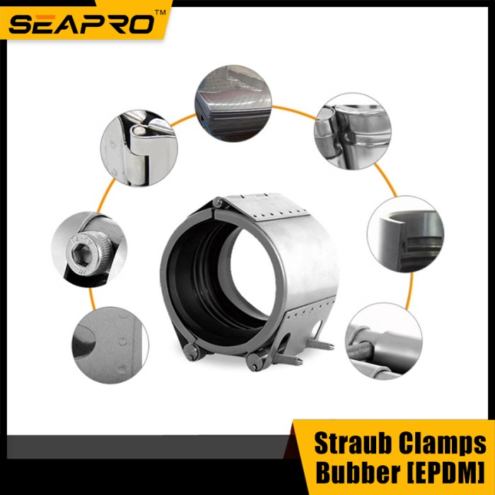 Jual Pipe Clamp Straub Clamps Rubber Epdm Sleeve | Shopee Indonesia