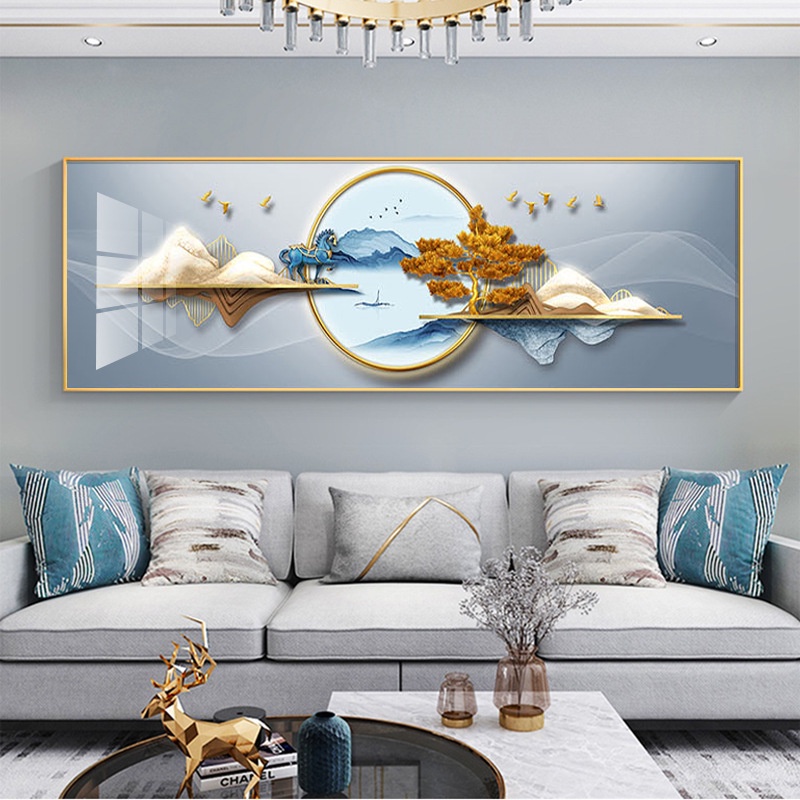 Jual Lukisan Dinding Sofa Cahaya Mewah Ruang Tamu Lukisan Dinding Versi ...