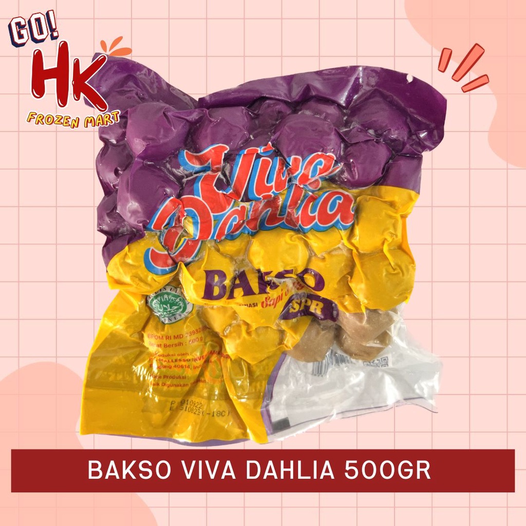 Jual Viva Dahlia Bakso 500gr 50 butir | baso halus sapi mix ayam HK ...