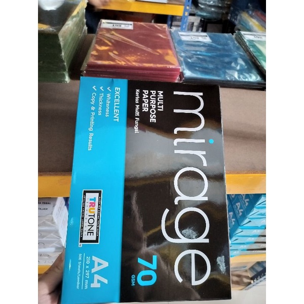 Jual kertas hvs A4 70 gsm mirage (1 rim isi 500 ) | Shopee Indonesia